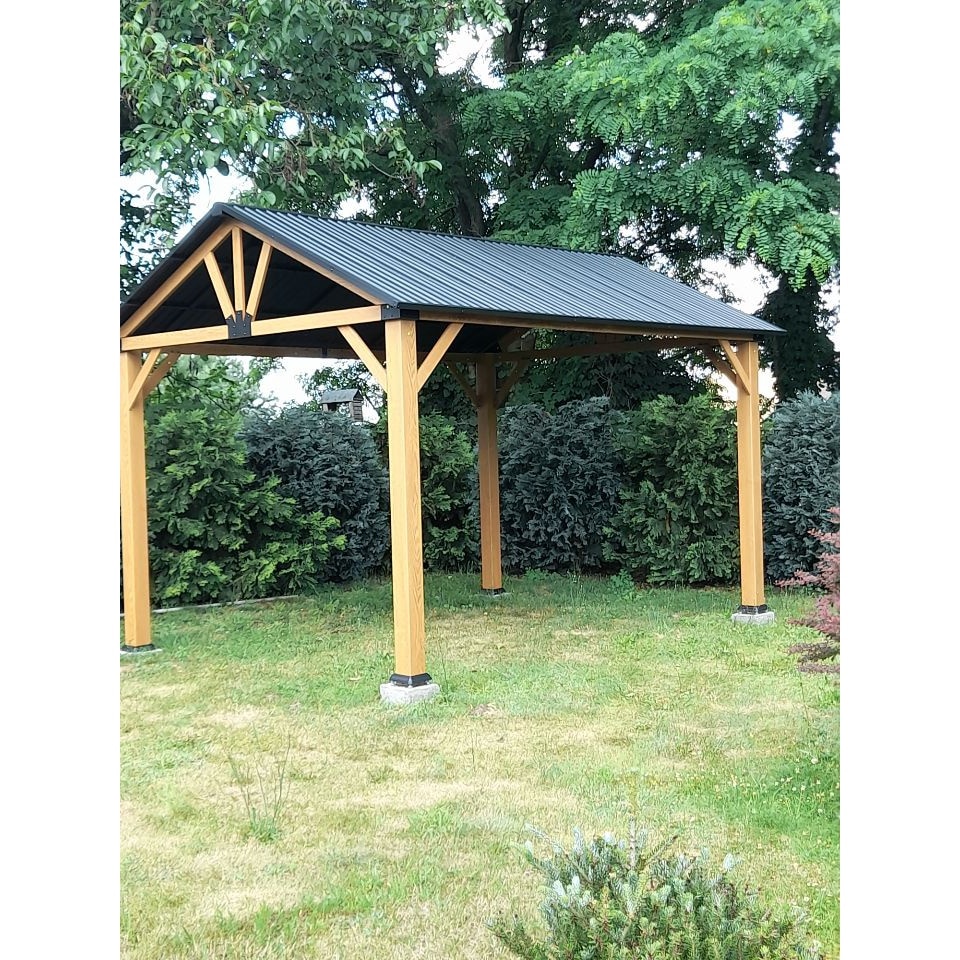 Pavilion gradina Bello Giardino, aluminiu, acoperis otel galvanizat ...