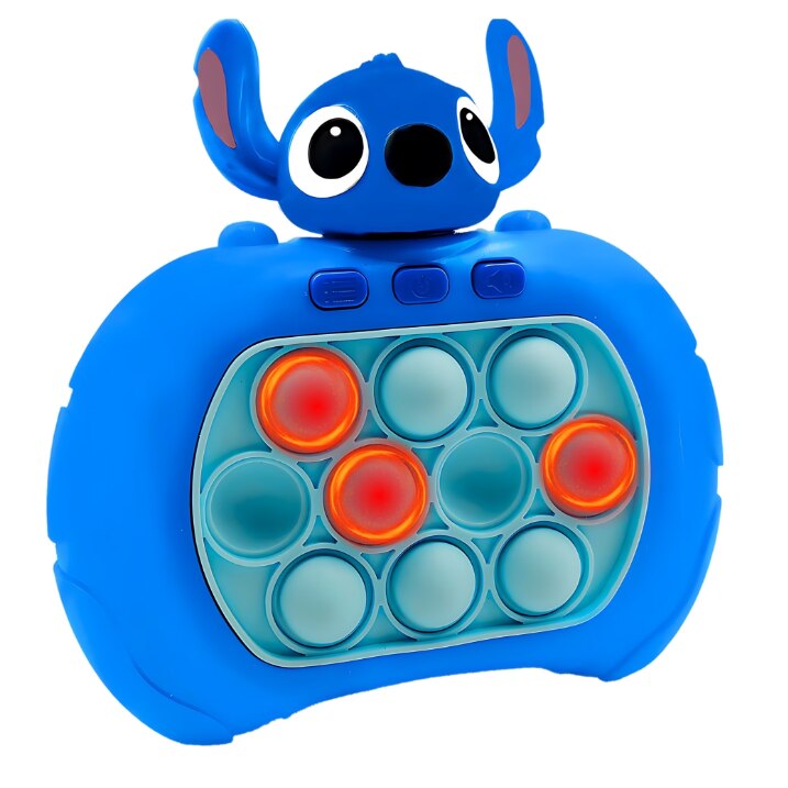 Joc interactiv Pop-It Console albastru, anti-stres, cu sunete si lumini ...