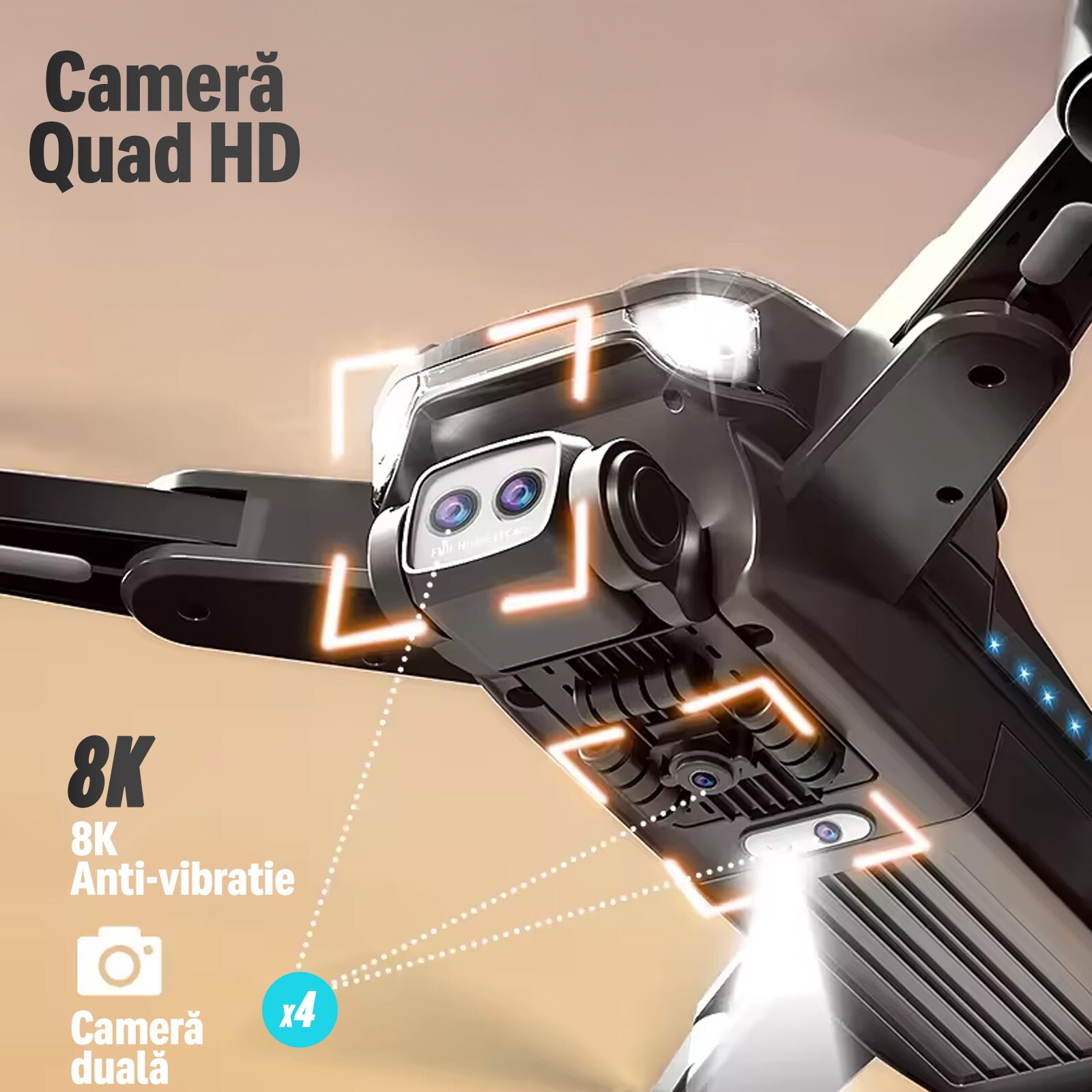 Drona Nivazo P11 Pro Max, rotire 360 de grade, follow me, functie de ...