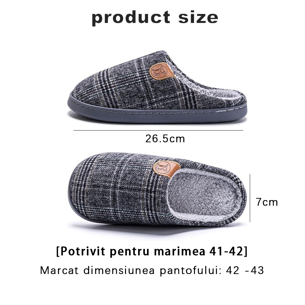 Papuci de casa, Comfy, unisex, Ronyes®, gri inchis - eMAG.ro