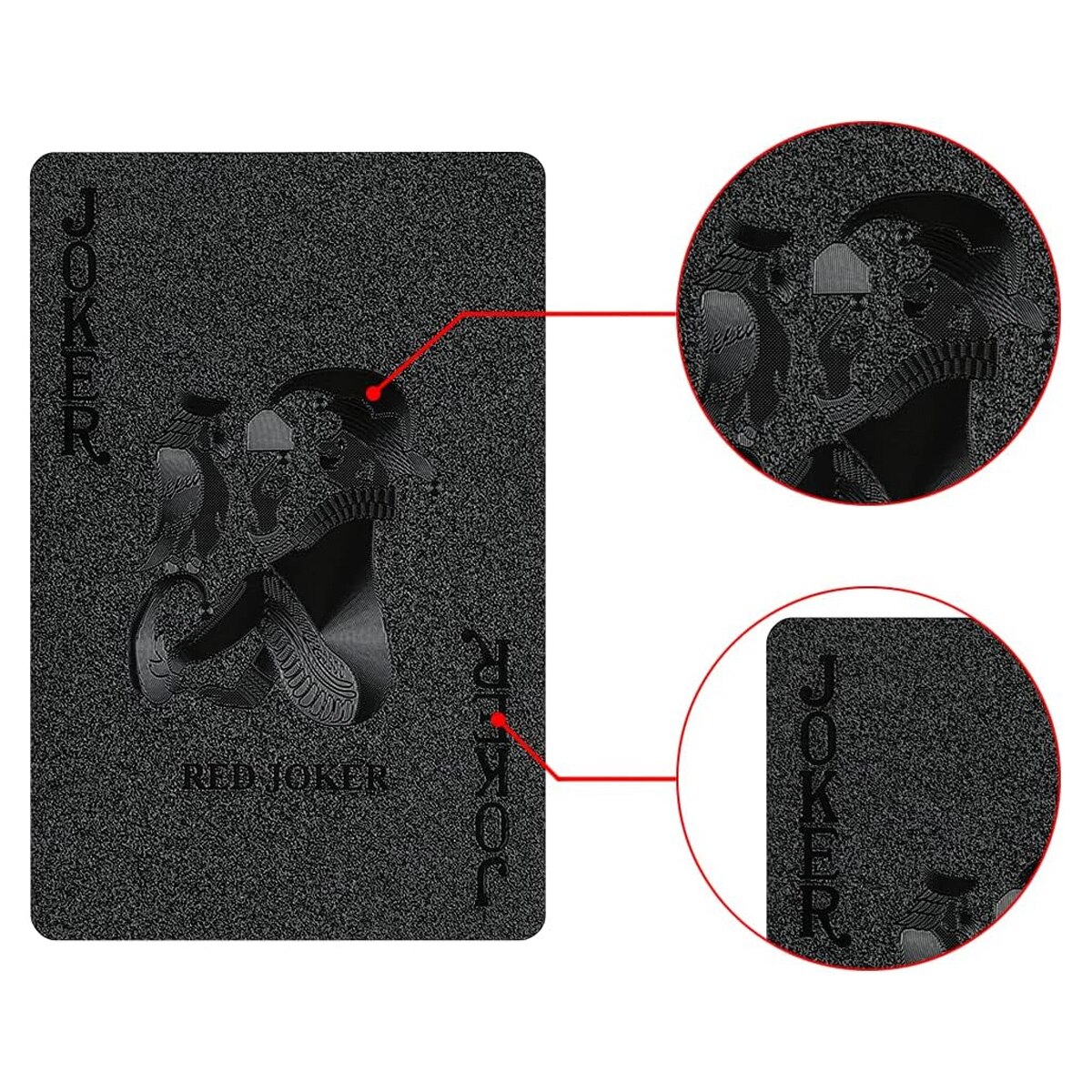 Carti de joc PVC, 8.7x5.7cm, culoare neagra - eMAG.ro