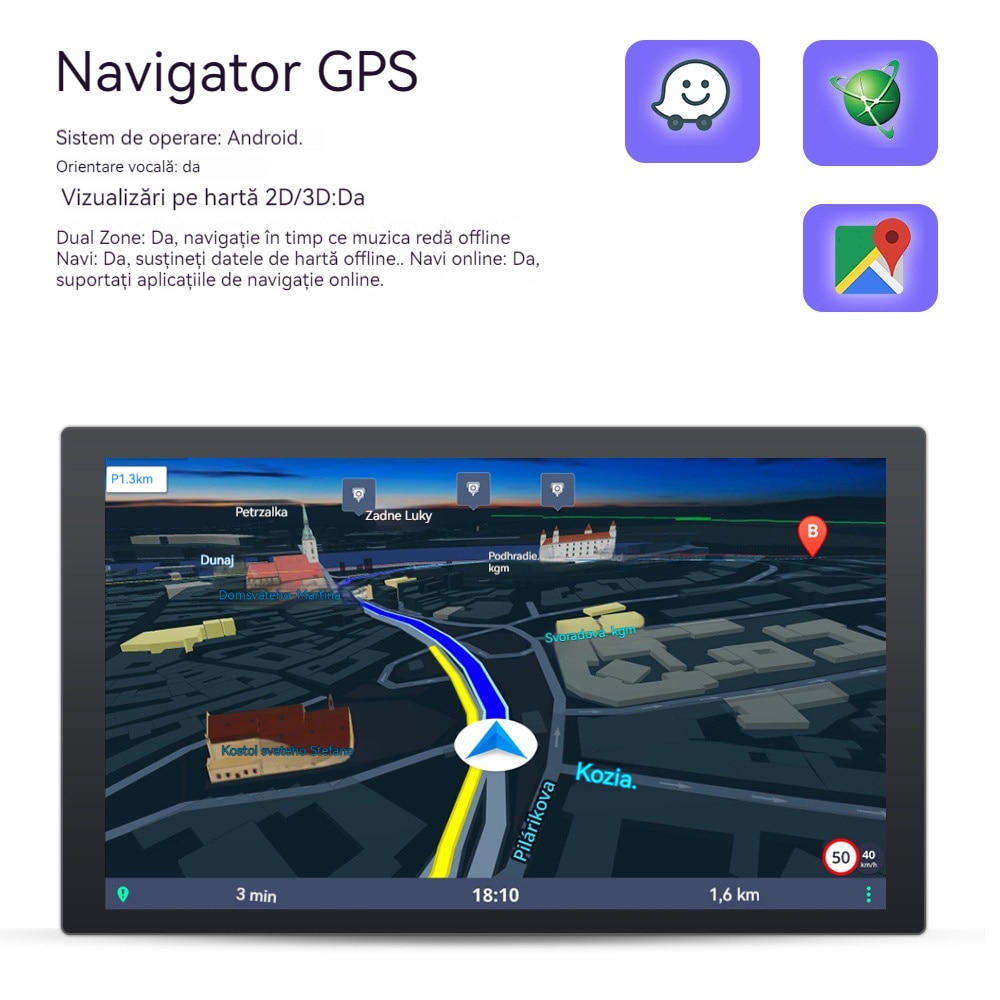 Navigatie GPS CarPlay Radio pentru Chevrolet Spark M300 2009 - 2016 ...