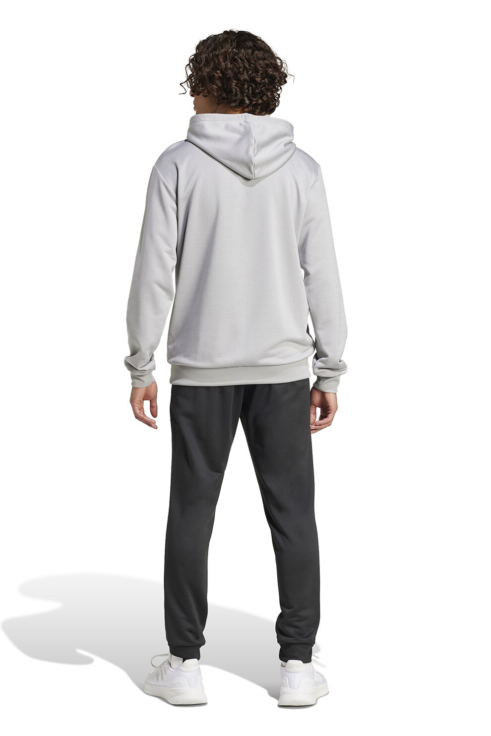 adidas Sportswear, Спортен екип с лого, Бял, Черен, Сив меланж, M - eMAG.bg