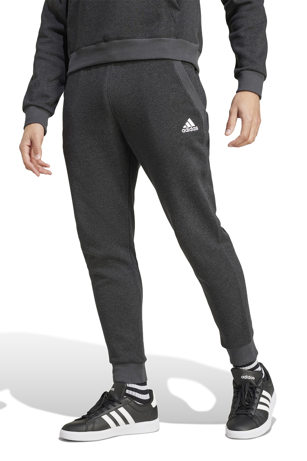 adidas Sportswear, Pantaloni de trening din amestec de bumbac cu ...