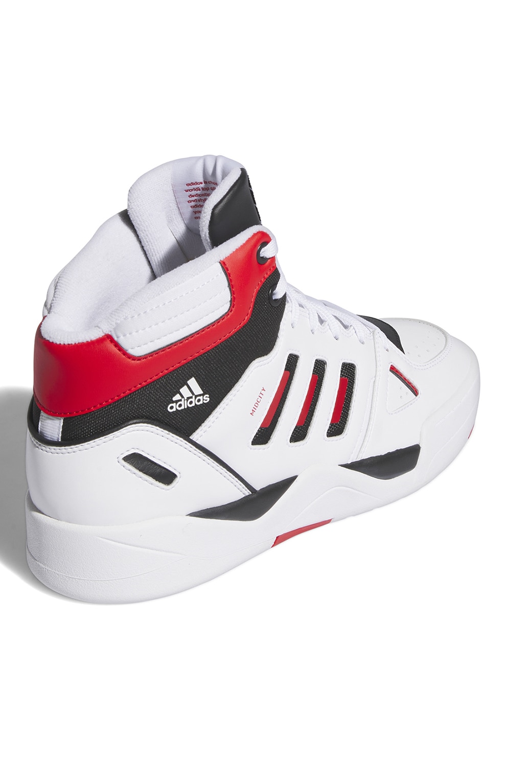 adidas Sportswear, Pantofi sport de piele ecologica Midcity Mid, Negru ...