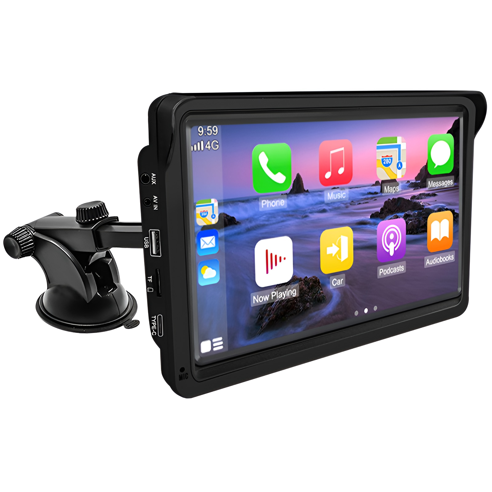 Portable wireless Apple Carplay si Android Auto Car Audio, ecran tactil ...
