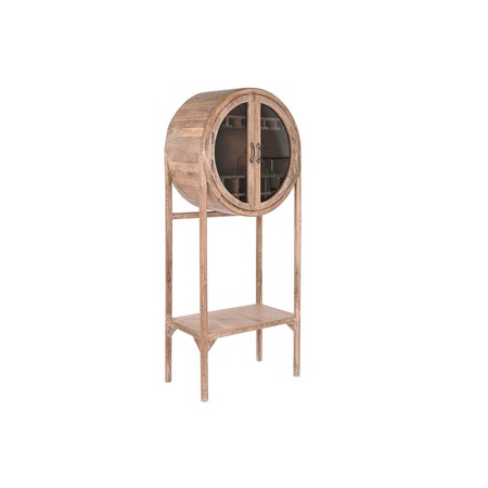 Rafturi vin lateral Home ESPRIT Sticla naturala Teak Lemn reciclat 75 x ...