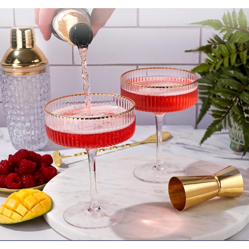 Set 6 pahare de prosecco/cocktail din sticla, Dune, 250ml - eMAG.ro