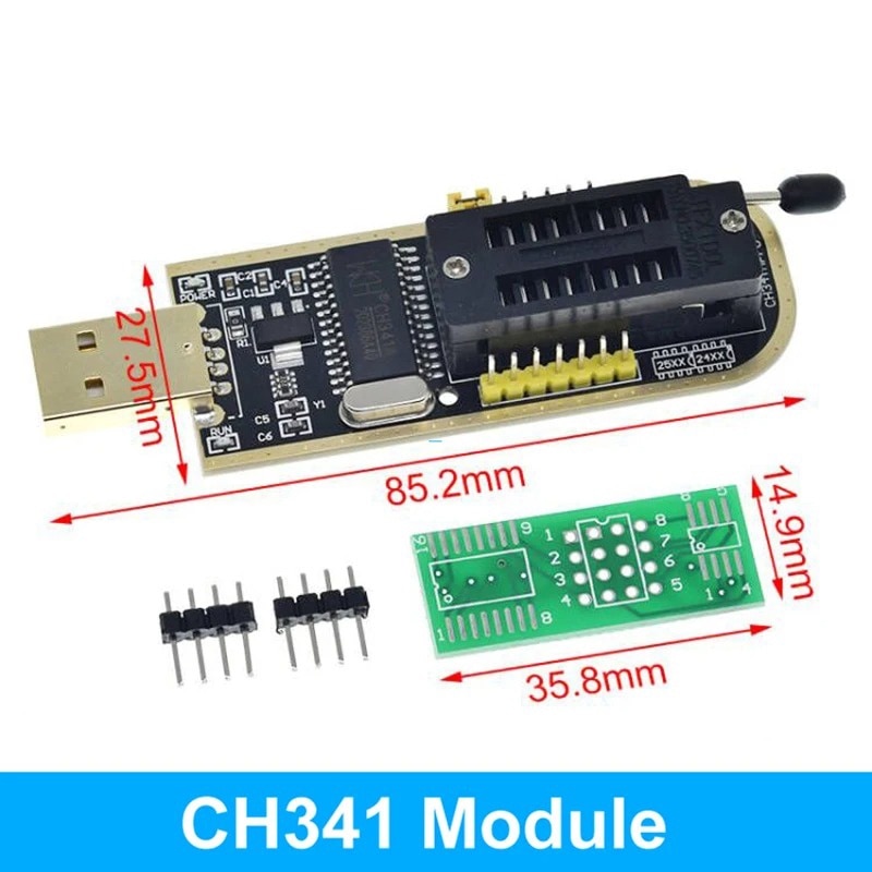 Kit programator USB CH341B cu cleste EEPROM SOIC8/SOP8, Flash BIOS - eMAG.ro