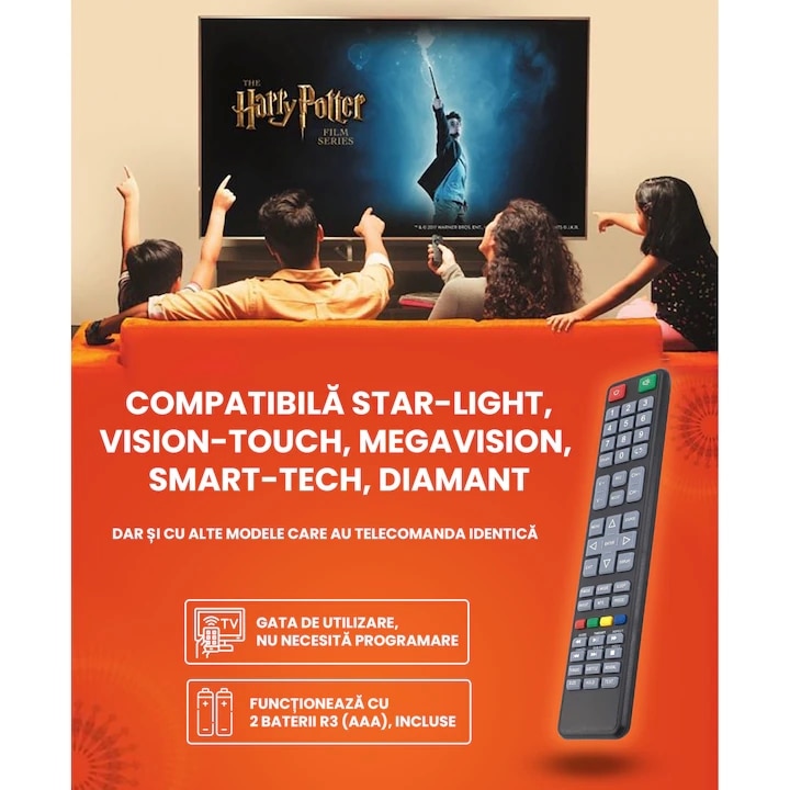 Telecomanda TV GSC ® Compatibila Star-Light, Vision-Touch, Megavision ...