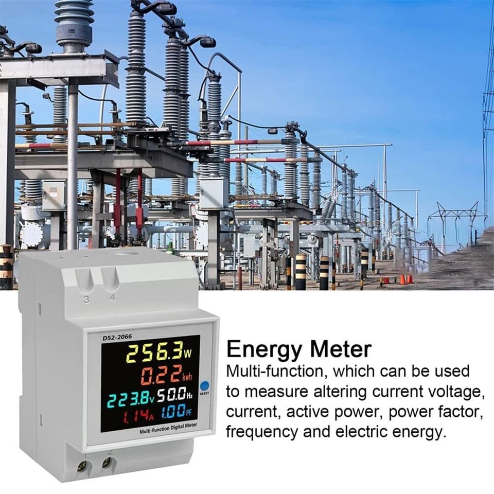 Contor electric digital pentru sina DIN, 300V, precizie inalta - eMAG.ro