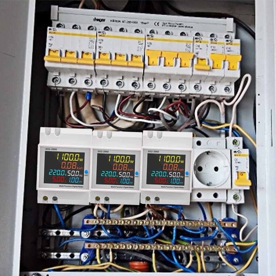 Contor electric digital pentru sina DIN, 300V, precizie inalta - eMAG.ro