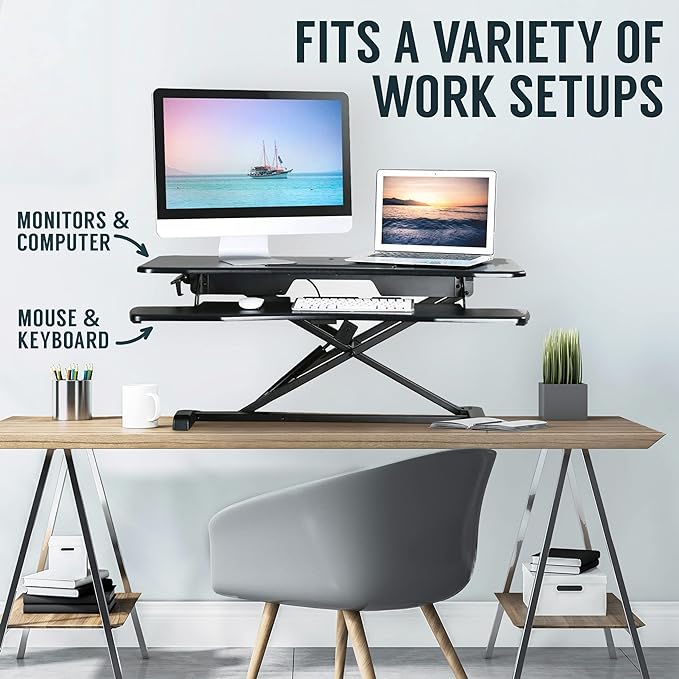 Suport inaltare monitor reglabil, stand pentru birou, standing desk ...
