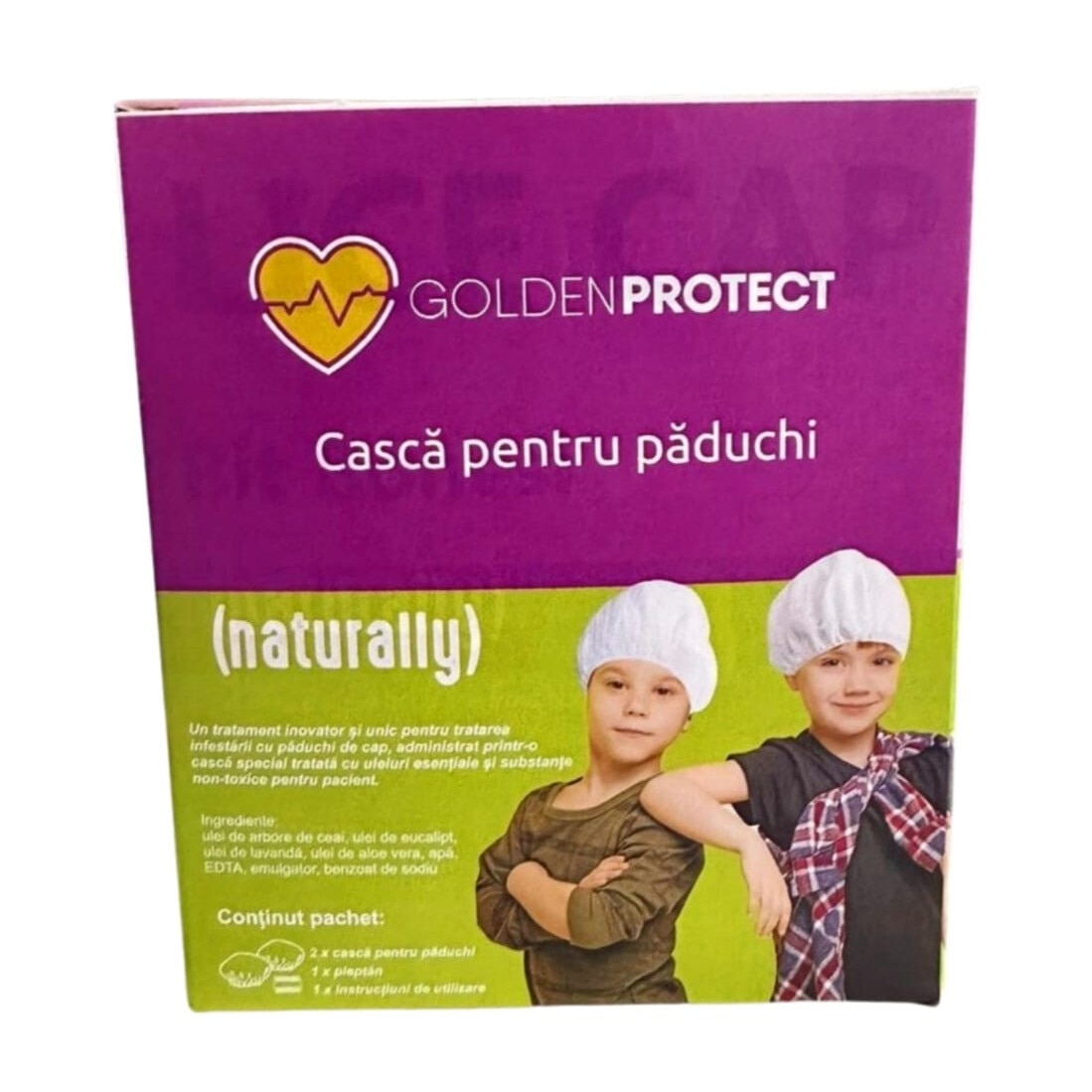 Casca pentru indepartare paduchi set de 2 buc si pieptan - eMAG.ro