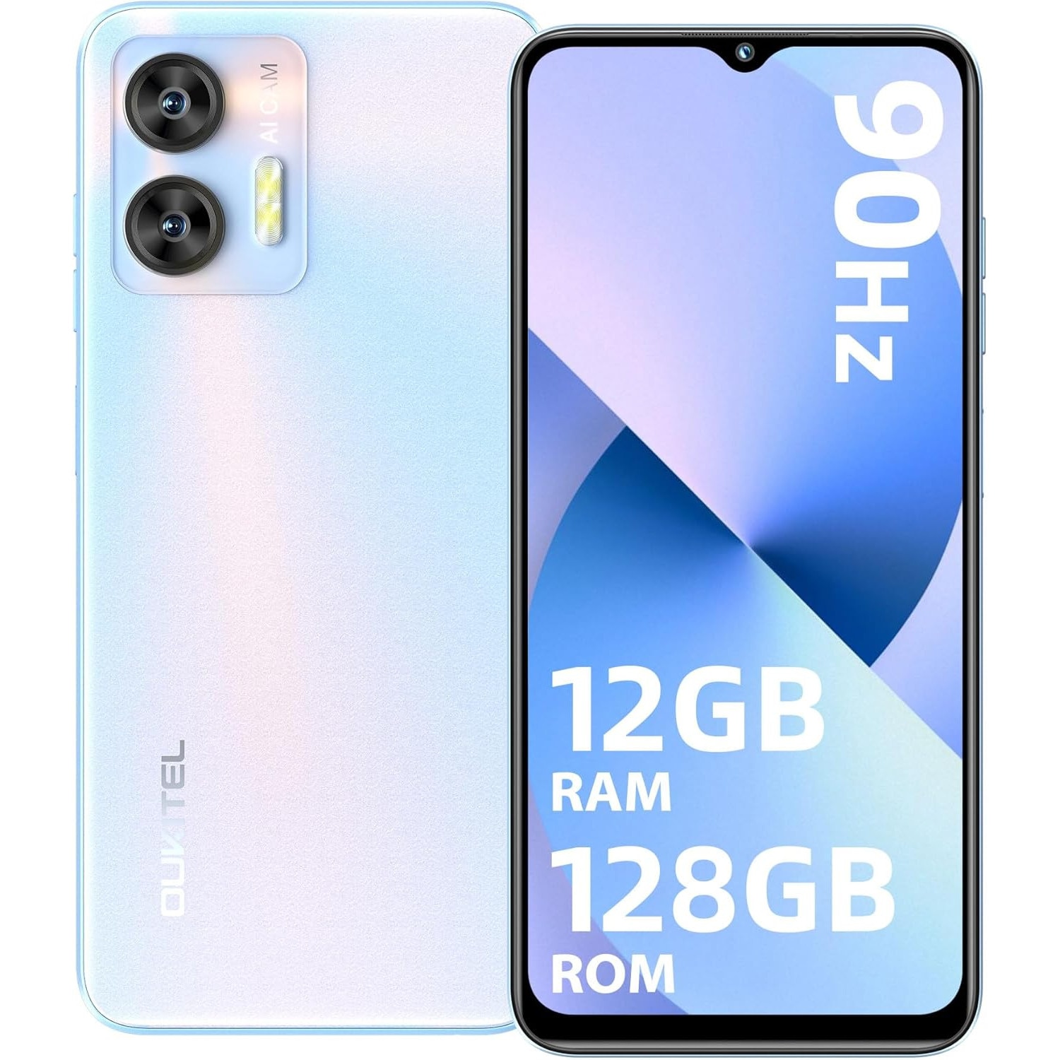 OUKITEL C36 Telefon Mobil Deblocat, 12GB+128GB/1TB expandabil, 5150mAh 6.56" HD+ Display Android ...