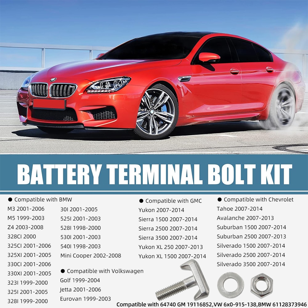 Surub Pentru Clema Baterie, Minetgnon®, Compatibil Cu Audi, Seat, Skoda ...