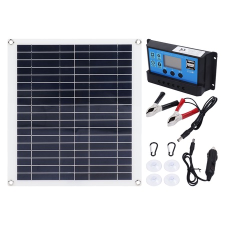 Set panou solar 100W, Jormftte, incarcator solar portabil 20W, pliabil ...
