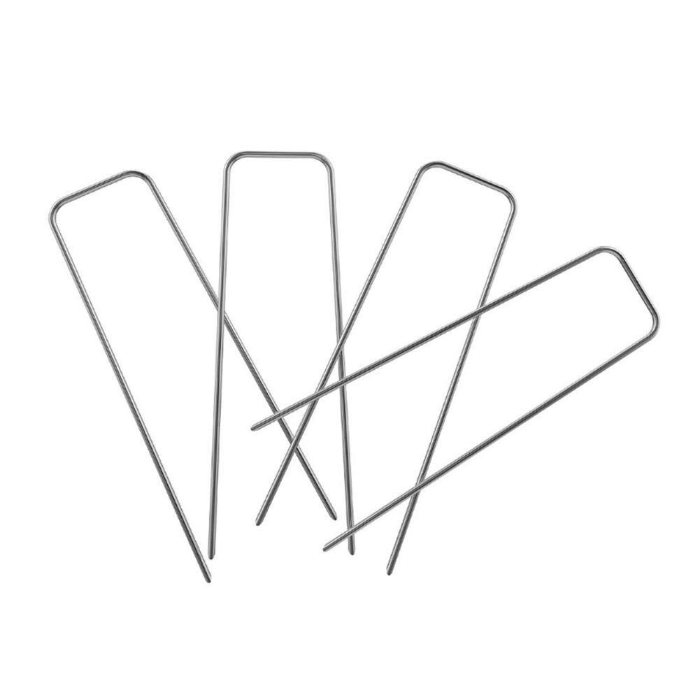 Set 50 Stifturi de Gradina, Inox, 2.5mm, 4x20cm, Argintiu - eMAG.ro