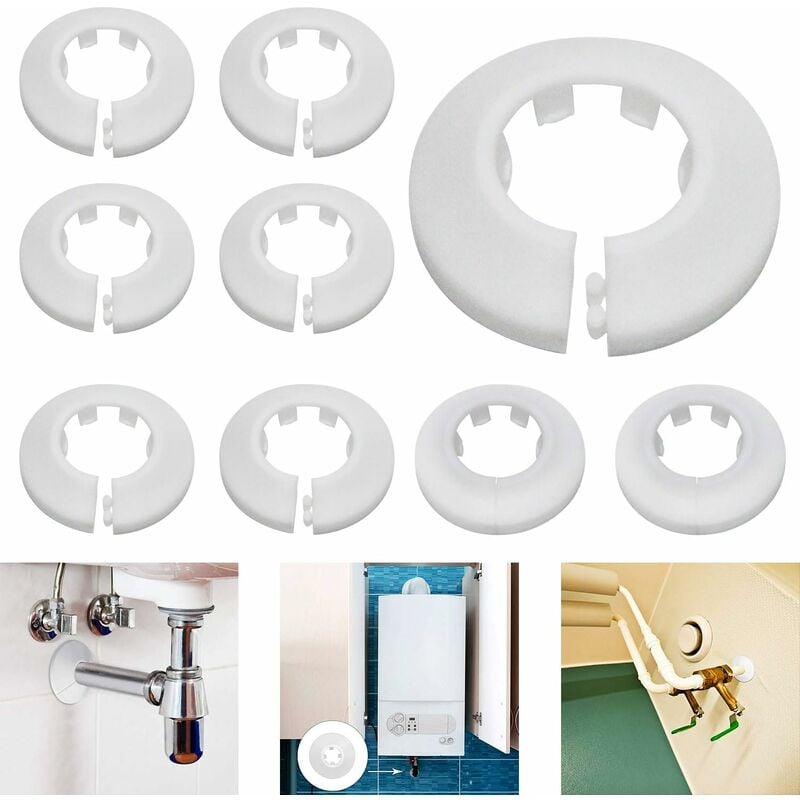 Set 24 capace decorative pentru tevi calorifer, plastic, rezistent la ...