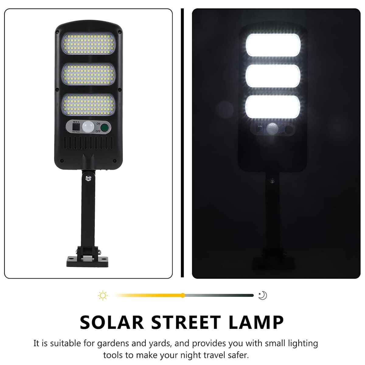 Lampi solare 213 LED cu senzor de miscare, montare usoara, impermeabile ...