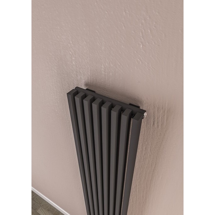 Radiator decorativ Design Black 580 x 1800 mm negru antracit texturat ...