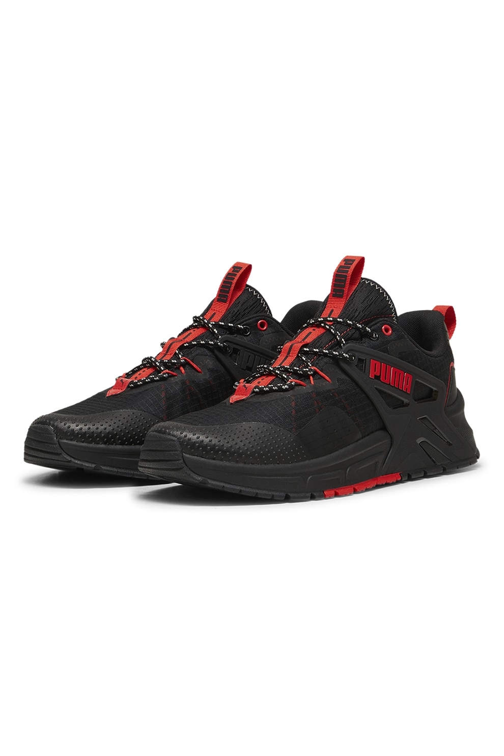 Puma, Pantofi sport cu logo Pacer+, Rosu, Negru, 11 - eMAG.ro