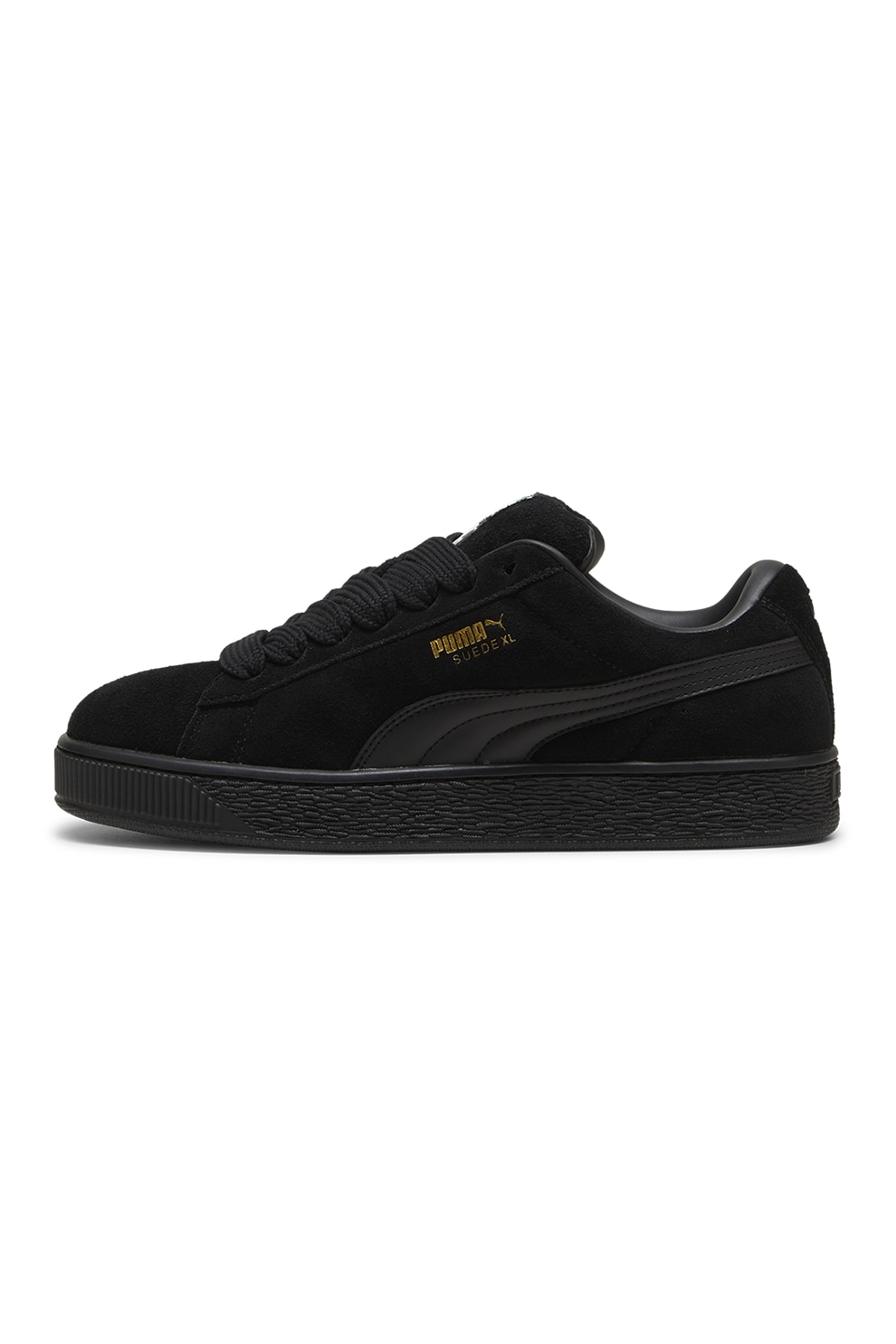 Puma, Pantofi sport din piele intoarsa cu insertii de piele, Negru, 9 ...