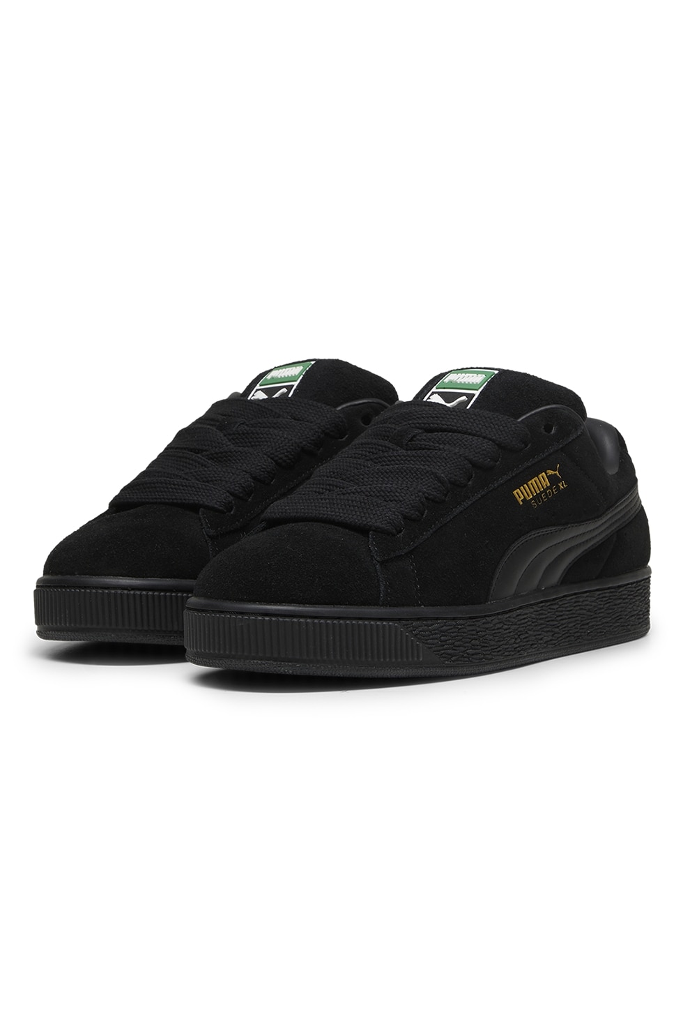 Puma, Pantofi sport din piele intoarsa cu insertii de piele, Negru, 9 ...