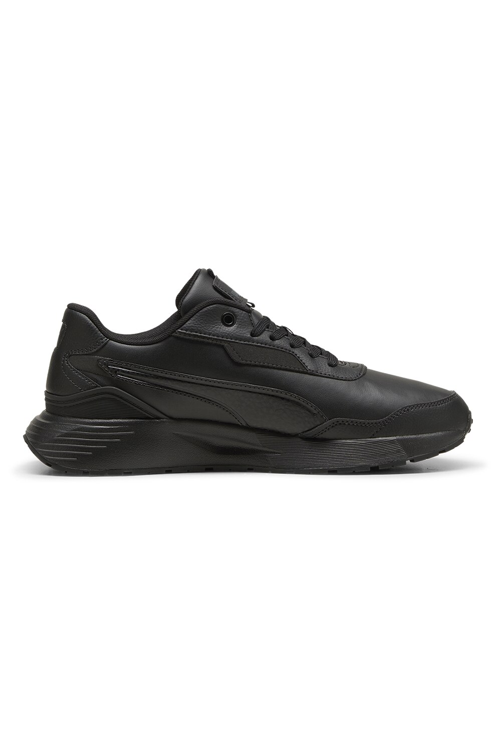 Puma, Pantofi sport de piele ecologica Runtamed Plus, Negru, 6 - eMAG.ro