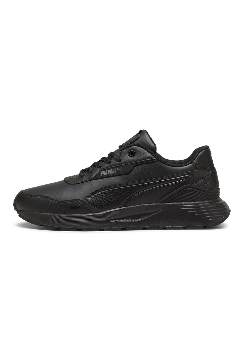 Puma, Pantofi sport de piele ecologica Runtamed Plus, Negru, 6 - eMAG.ro