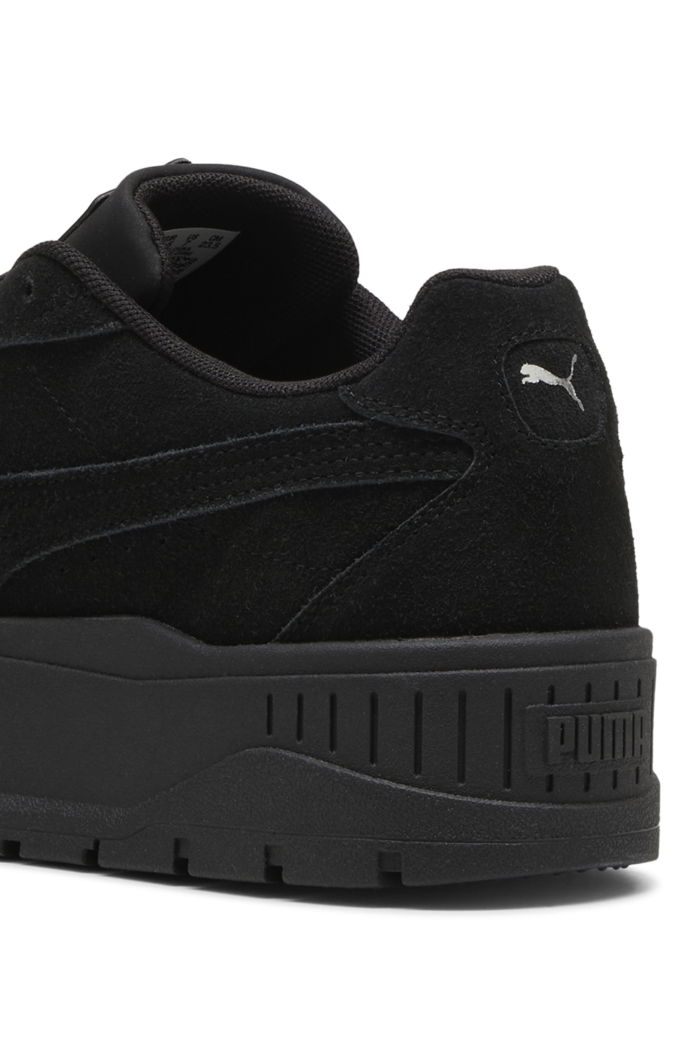 Puma, Pantofi sport flatform de piele intoarsa Karmen II, Negru, 3.5 ...