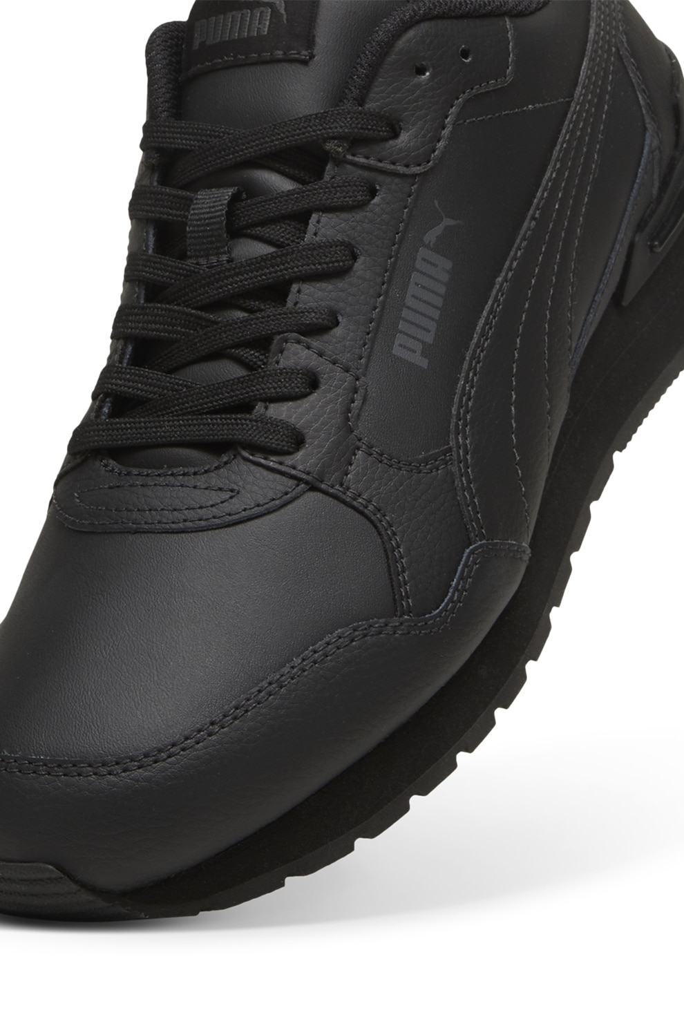 Puma, Спортни обувки ST Runner v4 от кожа и еко кожа, Черен, 9.5 - eMAG.bg