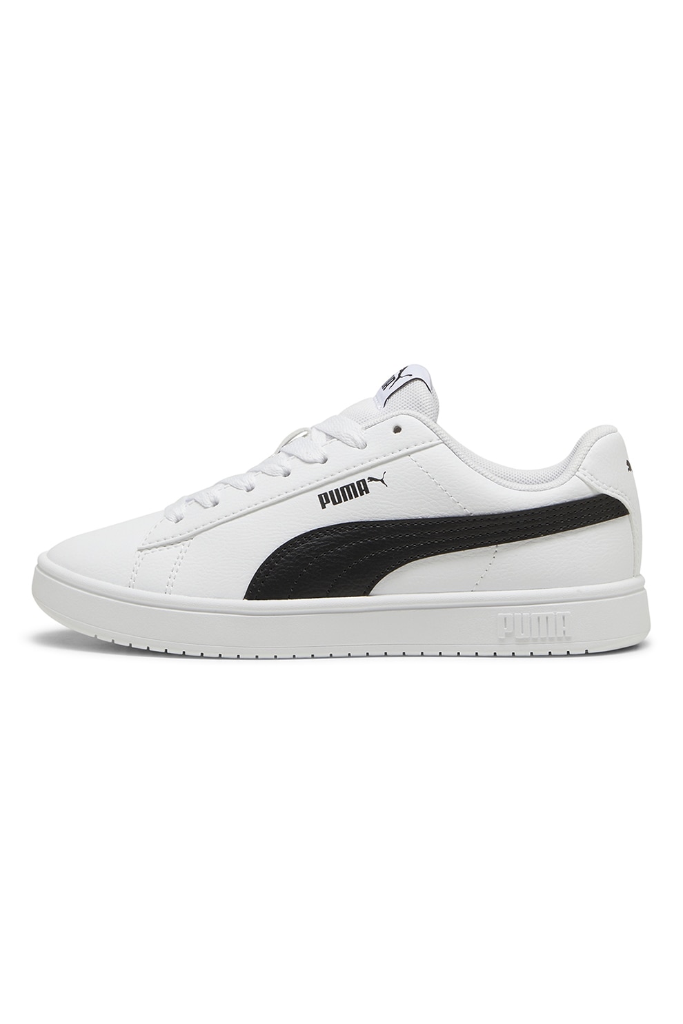 Puma, Pantofi sport de piele ecologica Rickie Classic, Alb, Negru, 37 ...