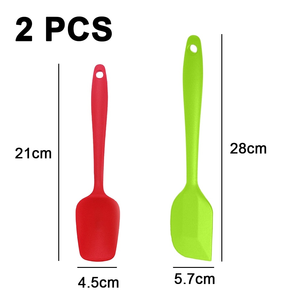 Set 2 ustensile de bucatarie din silicon, rosu/verde - eMAG.ro