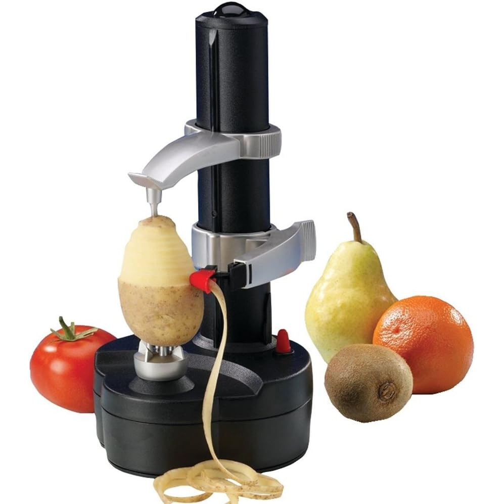 Curatator electric de fructe si legume, Cozevdnt,inox, negru, 28.5x14 ...