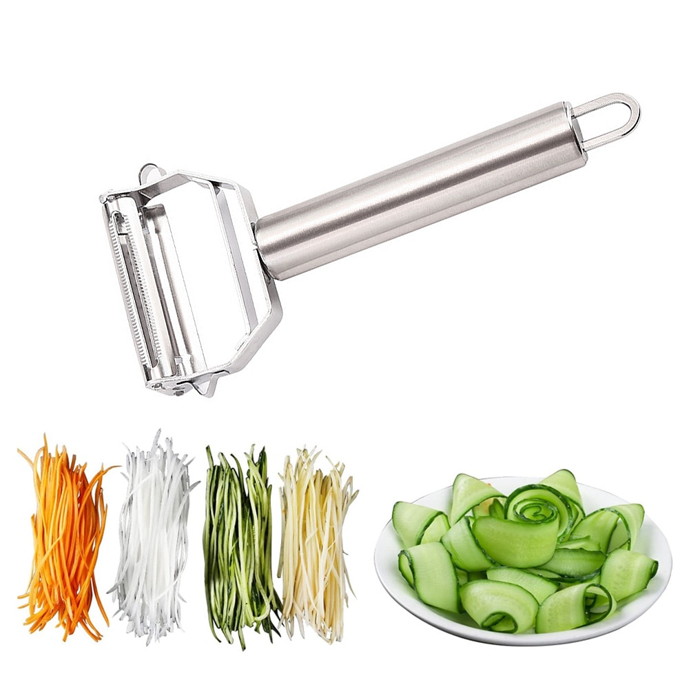 Curatator pentru legume/fructe, Cozevdnt, Inox, 18x6.8cm, Argintiu ...