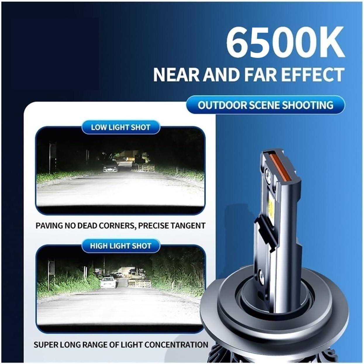 Set 2 Becuri LED Auto H7 EXCITAT® Premium, Single 30w, 6500K, 12V, 8000Lumeni, Cu ventilator ...