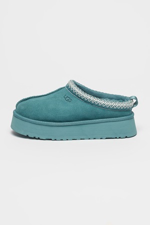 UGG, Saboti de piele intoarsa cu captuseala din amestec de lana Tazz ...