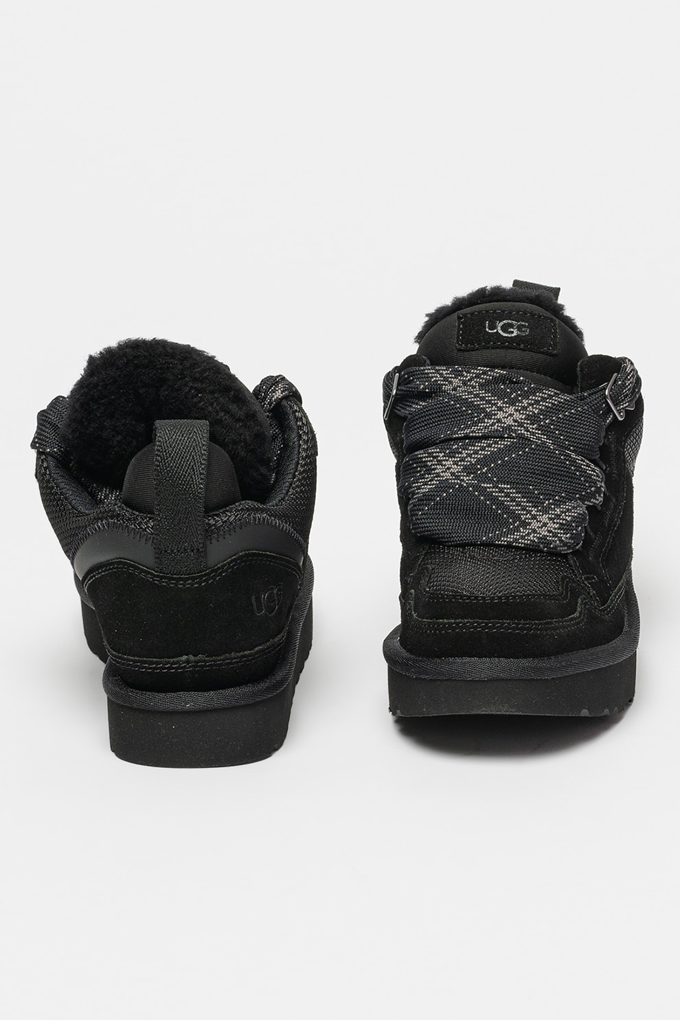 UGG, Pantofi sport cu insertii de piele intoarsa Lowmel, Negru, 6 - eMAG.ro