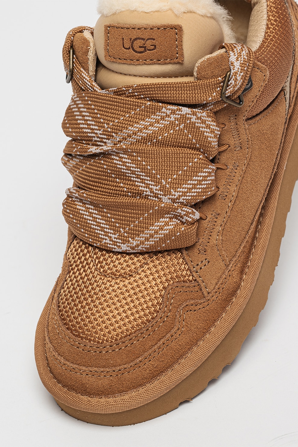 UGG, Pantofi sport cu insertii de piele intoarsa Lowmel, Maro, 5 - eMAG.ro