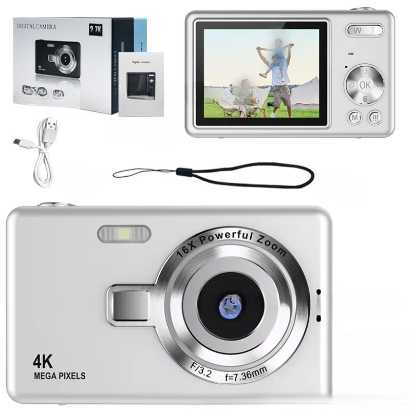 Camera digitala, zoom 16x, inregistrare video HD 1080p, ecran de 2, 4 ...