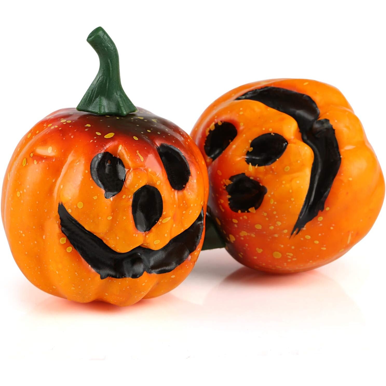 Set decorativ Halloween, TNEAYWHE, 6 dovleci mini cu fete ...