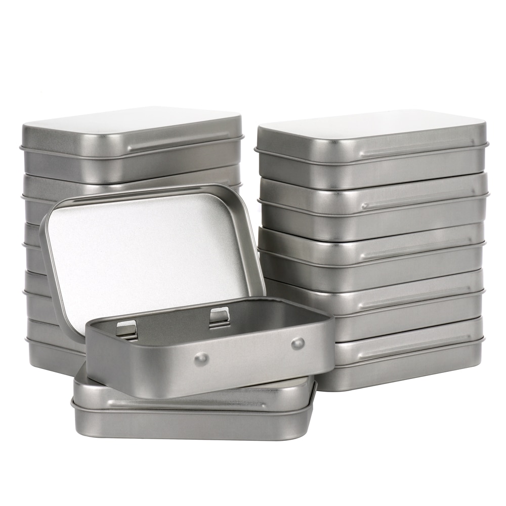 Set 12 cutii cu capac, fier, argintiu, 9.4x6x2cm - eMAG.ro