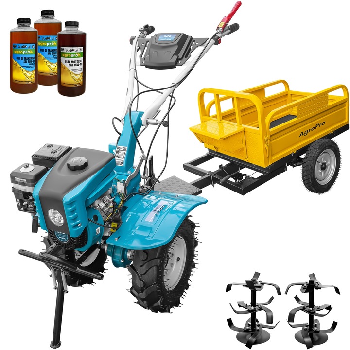 Motocultor DKD 1000B NEW, motor 8 CP, benzina, 2+1 viteze, latime lucru ...