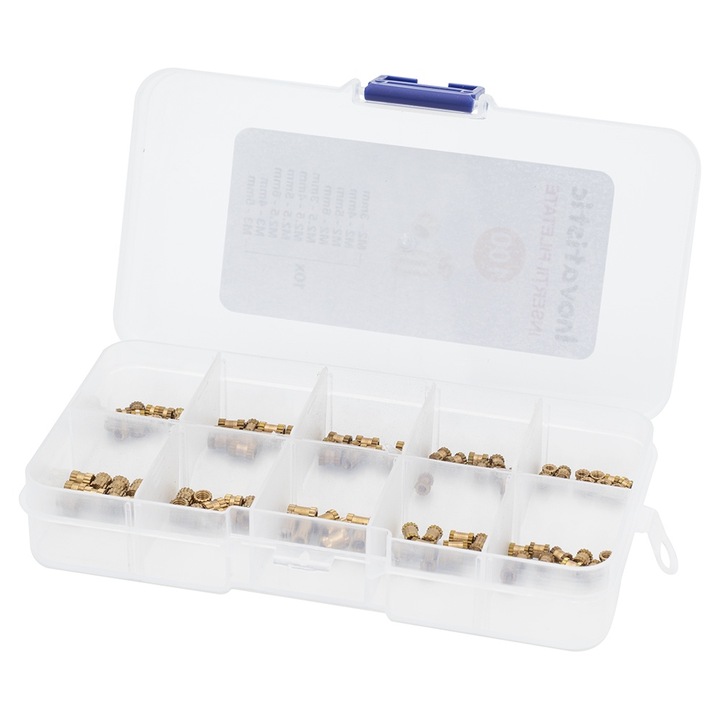 Set 100 insertii filetate, M2/M2.5/M3, piulite pentru piese printate 3D ...