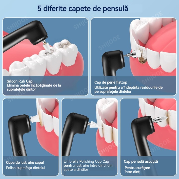 Машина за избелване и полиране на зъби，SHIJOOE®, премахване на зъбен камък, преносима, 5 ...
