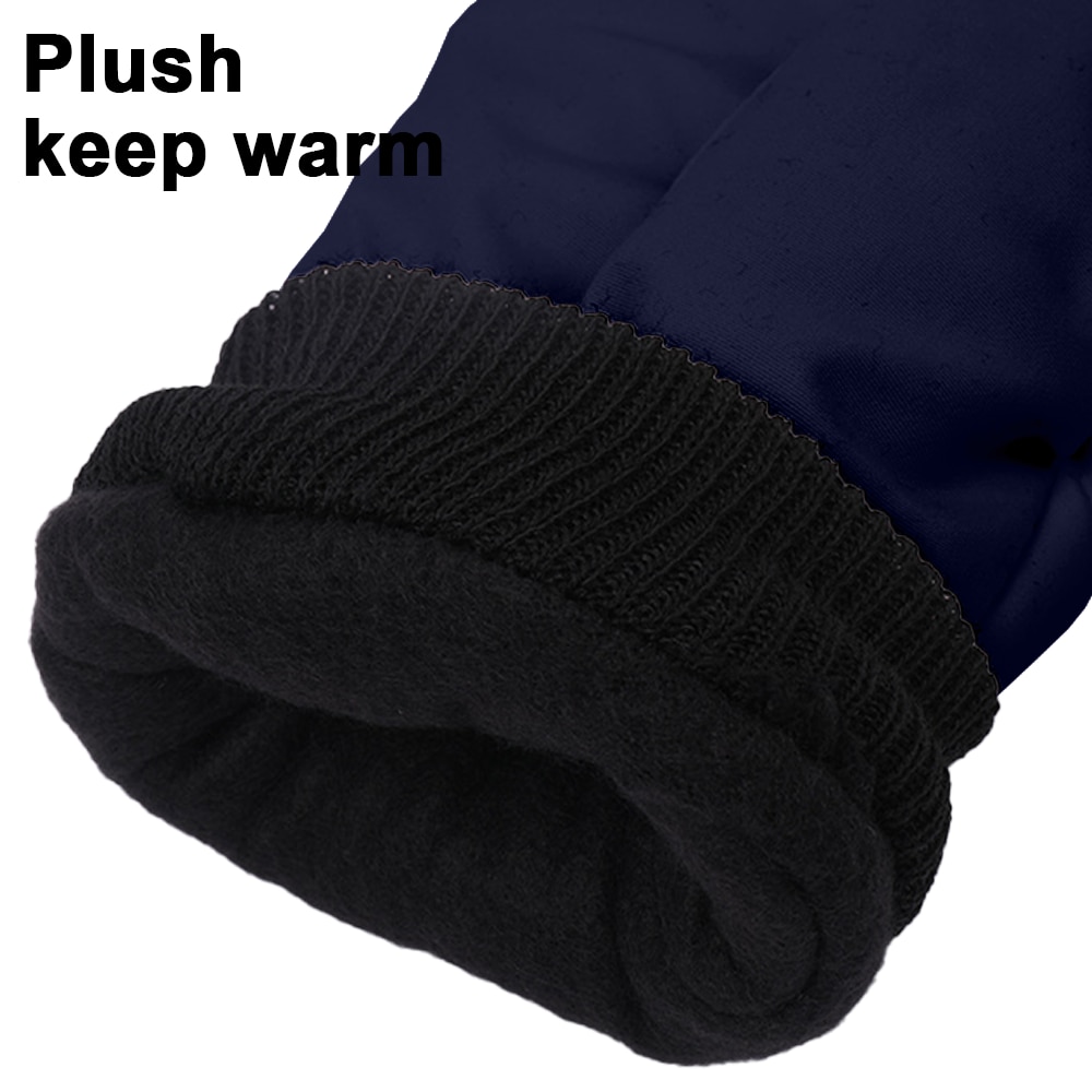 Детски ски ръкавици водоустойчиви топли полиестерни тъмносини - eMAG.bg