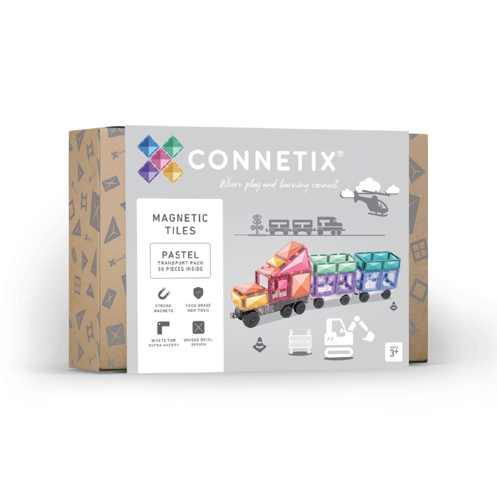 Set de constructie placi magnetice, Pastel Transport Pack, Connetix ...