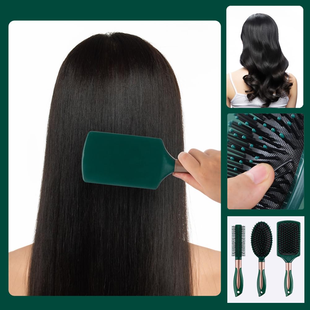 Set 2 perii de par, pentru ondulare, Set de pieptene cu perie de par ...