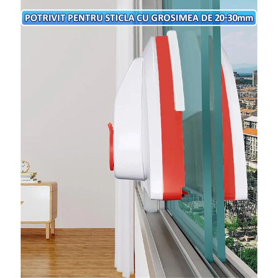 Stergator geam cu magnet NEXTLY, racleta, curata simultan ambele parti ...